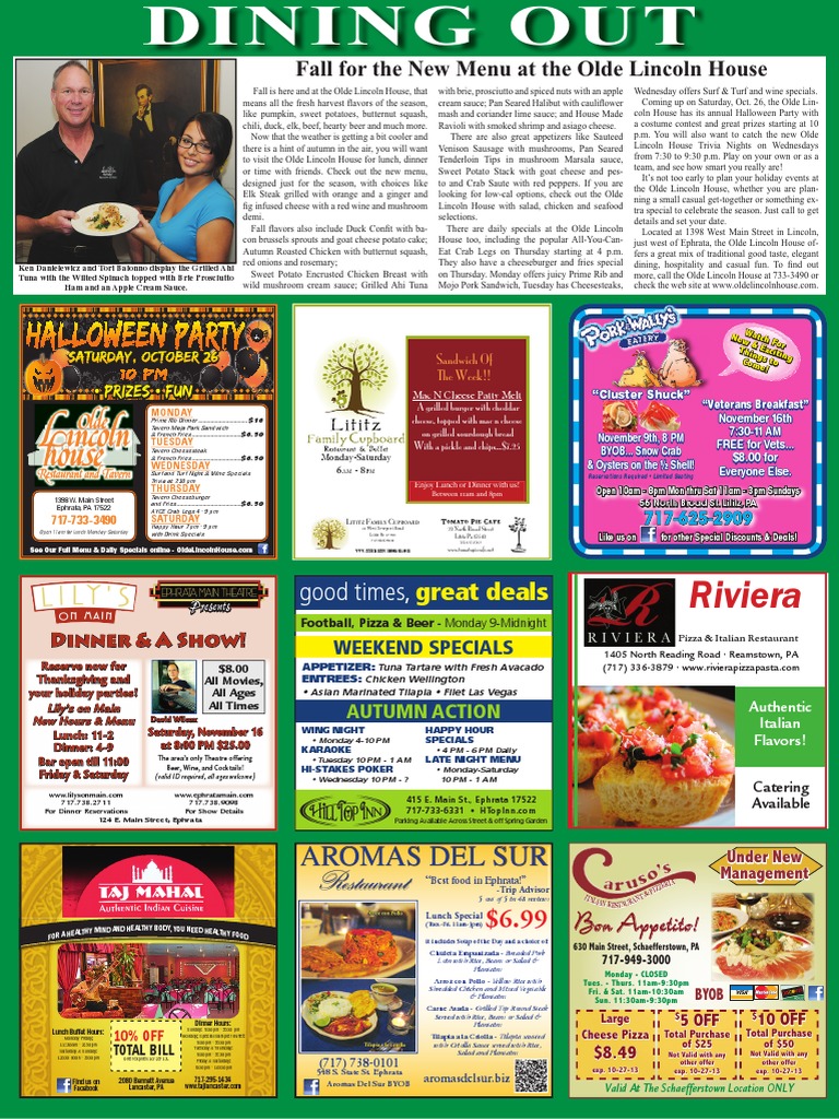 Dining Out Guide | Download Free PDF | Lunch | Sausage