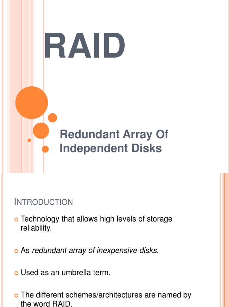 RAID | PDF | Fault Tolerance | Reliability Engineering