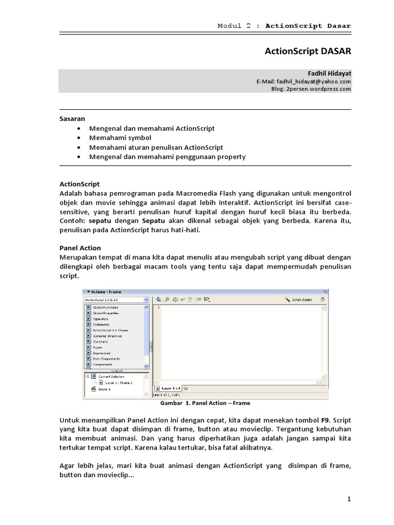 Action Script Dasar Pada Flash | PDF