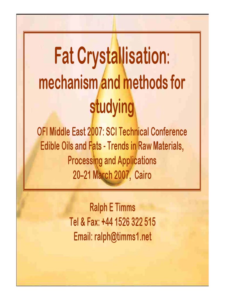 Fat Crystallisation | Crystallization | Nucleation
