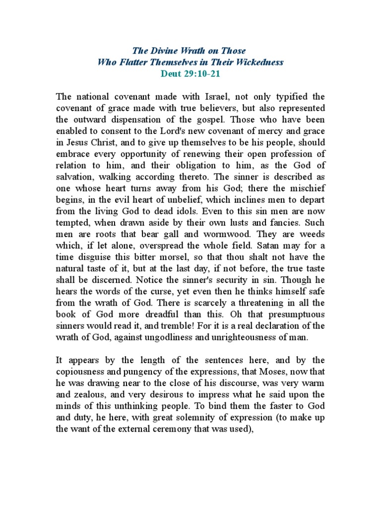 7-31 The Divine Wrath On Those Who Flatter Themselves in Their ...
