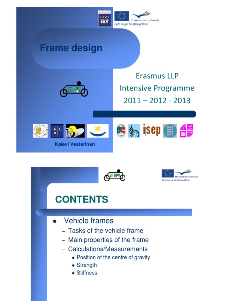 Frame Design: Erasmus LLP Intensive Programme 2011 - 2012 - 2013 | PDF ...