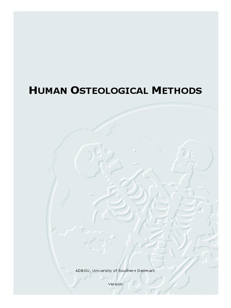 Human Osteological Methods Guide | PDF | Tooth | Human Tooth