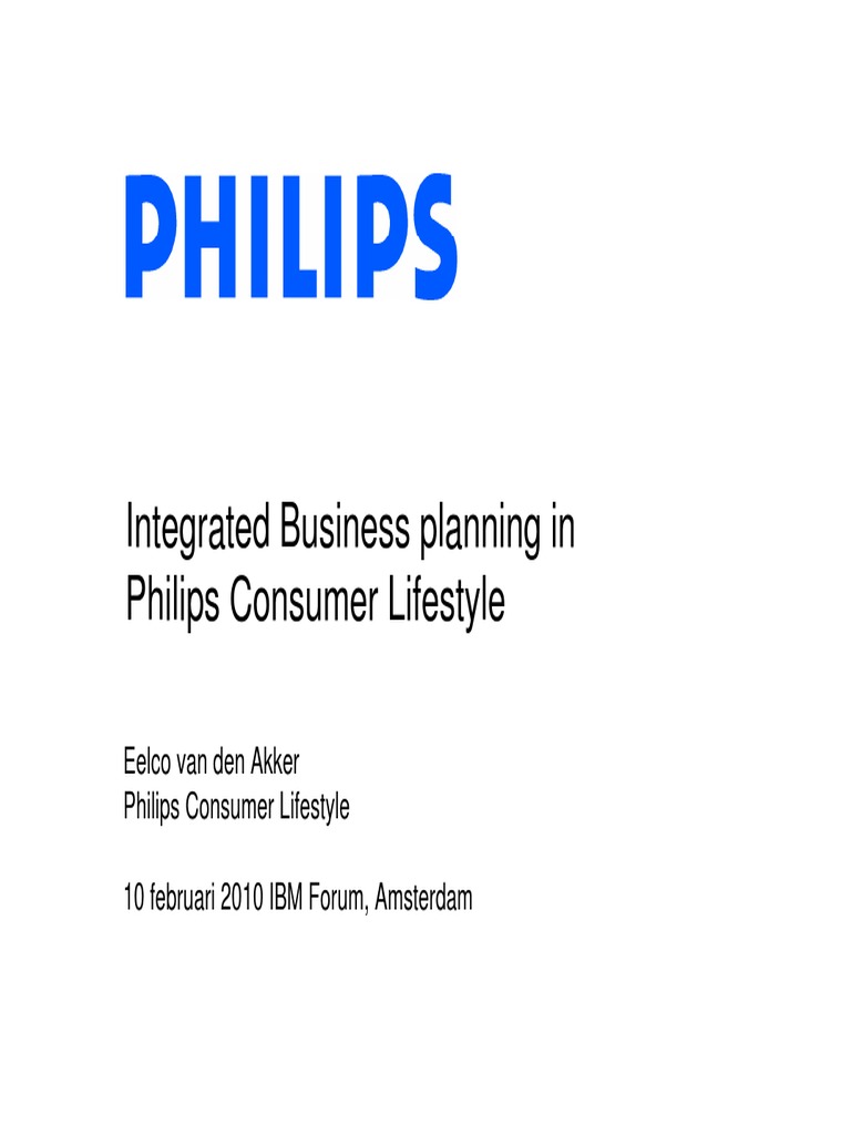 Integrated Business Planning in Philips Consumer Lifestyle | PDF ...