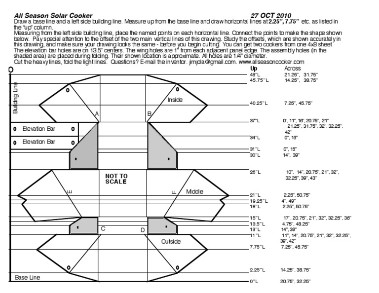 All Season Solar Cooker Blueprint | PDF