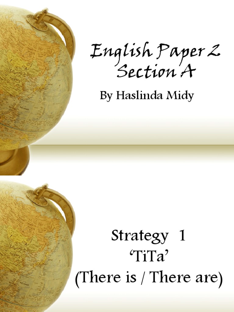 English Paper 2 Section A: by Haslinda Midy | PDF | Subject (Grammar ...