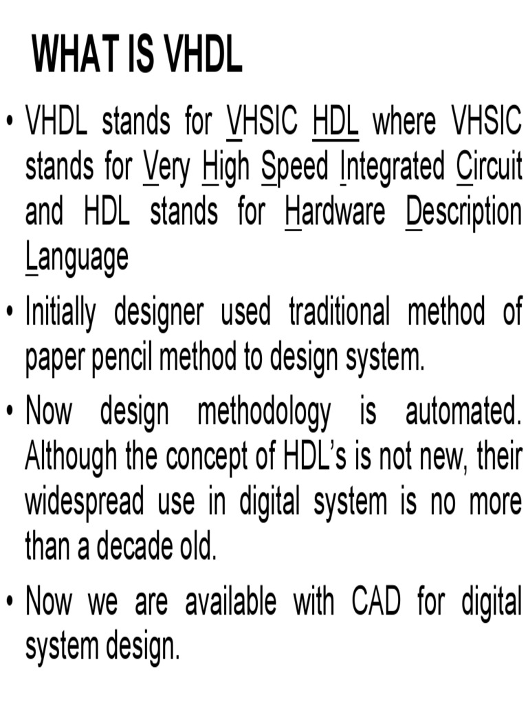 VHDL | PDF | Hardware Description Language | Vhdl