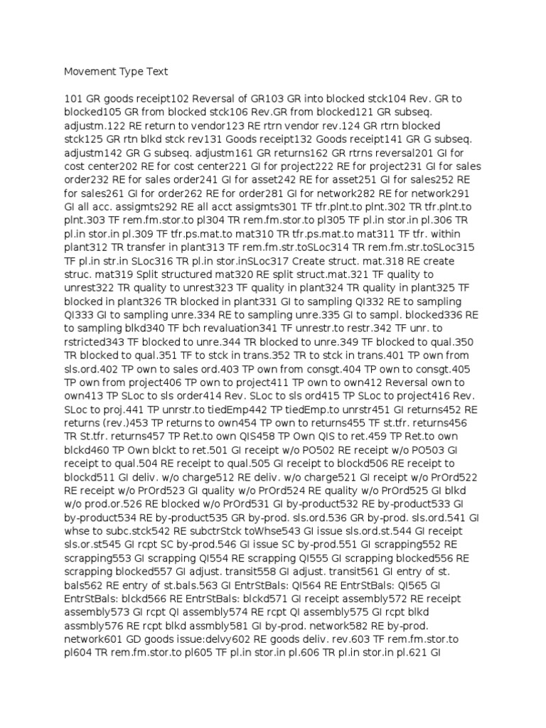 Movement Type Text 5 | PDF