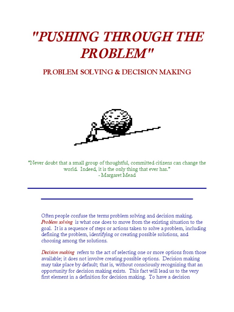 Pushing Through The Problem | PDF