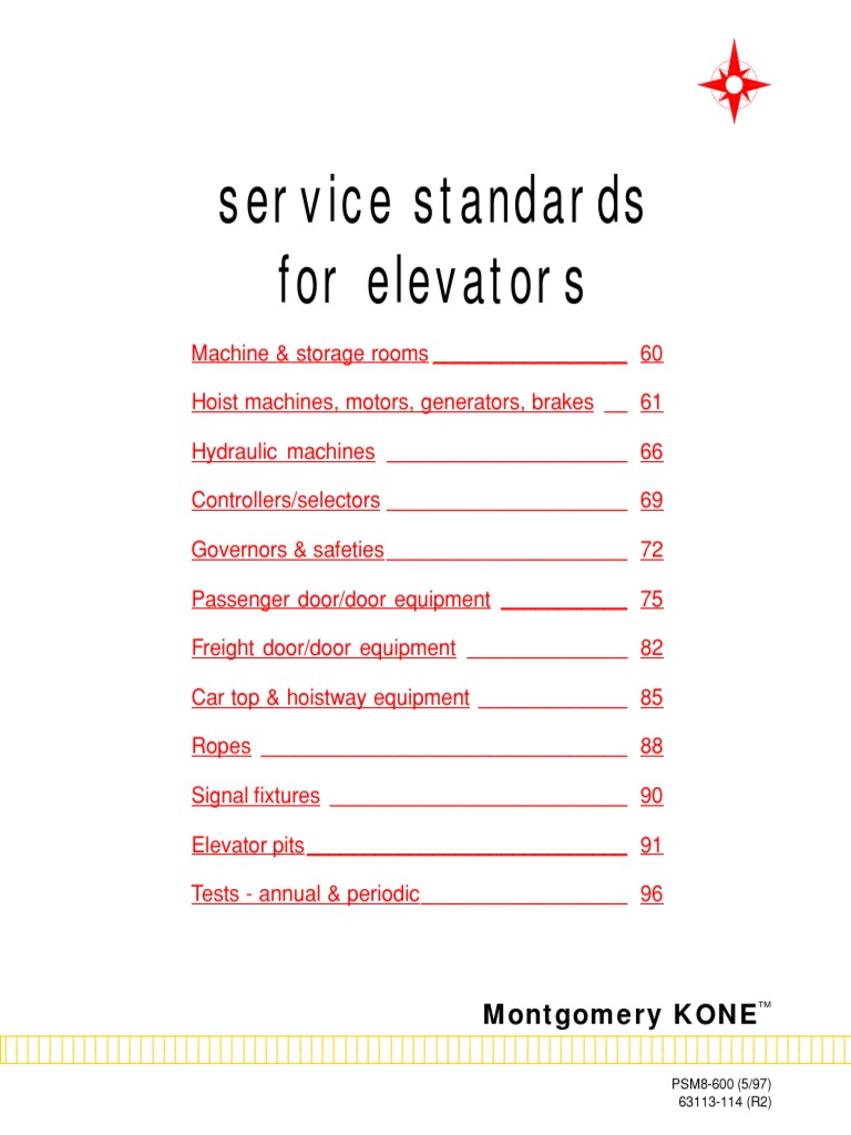 Service Standards For Elevators PDF | PDF | Elevator | Relay