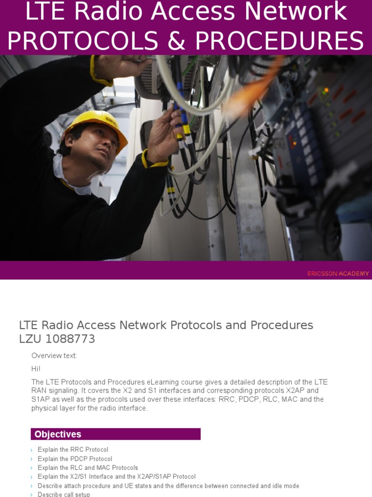 LTE Radio Access Network Protocols and Procedures | PDF | Computer ...