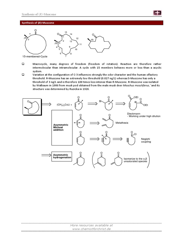 Muscone.pdf | Alkene | Chemical Reactions