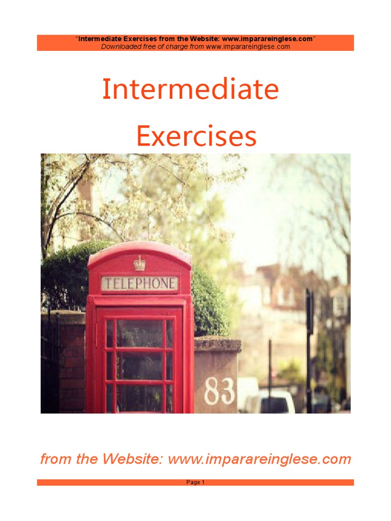 Intermediate English Exercises from www.imparareinglese.com | PDF ...