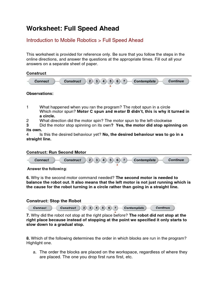 Worksheet Robotics | PDF | Robot | Robotics