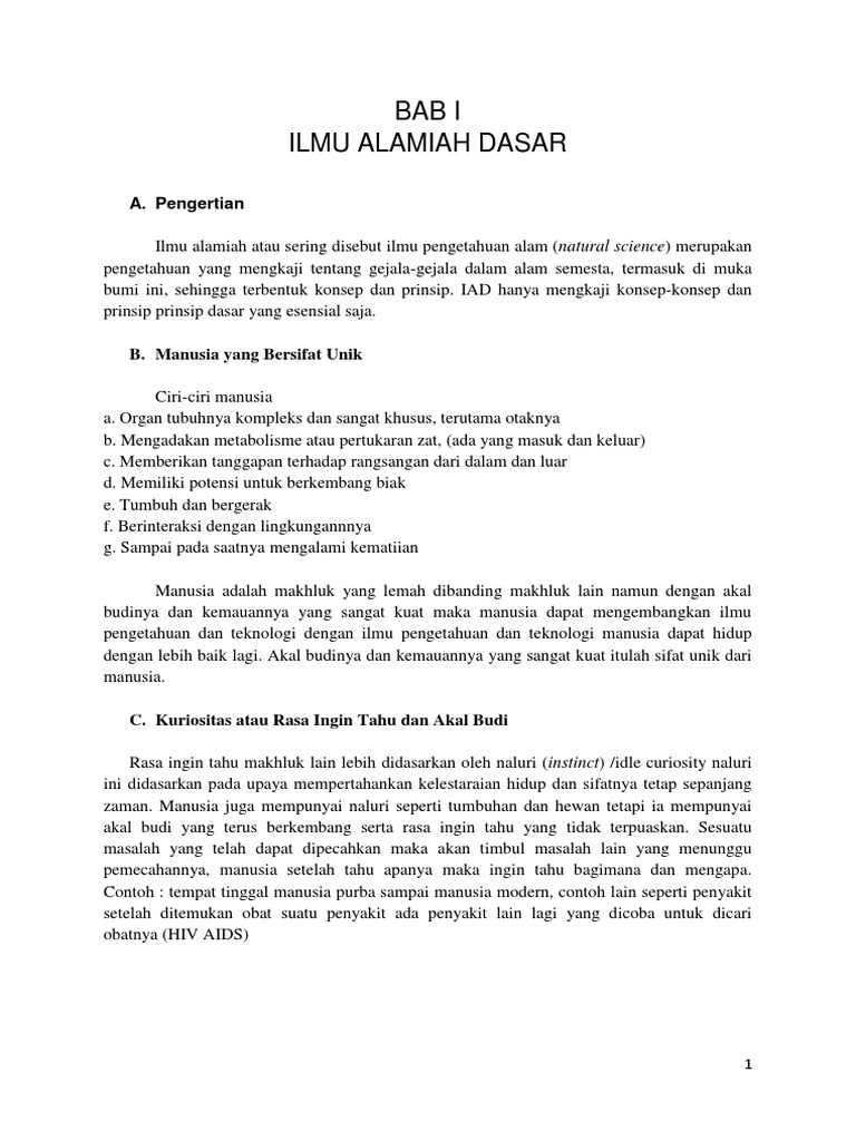 Ilmu Alamiah Dasar | PDF