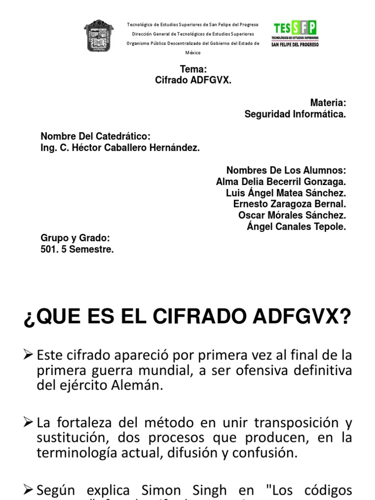 Cifrado ADFGVX | PDF