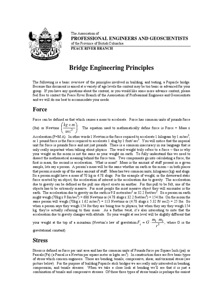 Bridge Engineering Principles | PDF