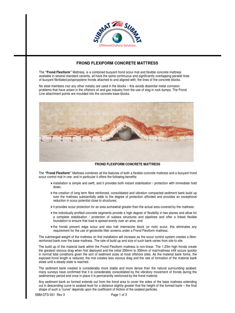 Frond Flexiform PDF | PDF | Mattress | Concrete