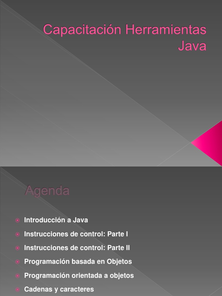 Capacitación Herramientas Java Parte 1 | PDF | Java (lenguaje de ...
