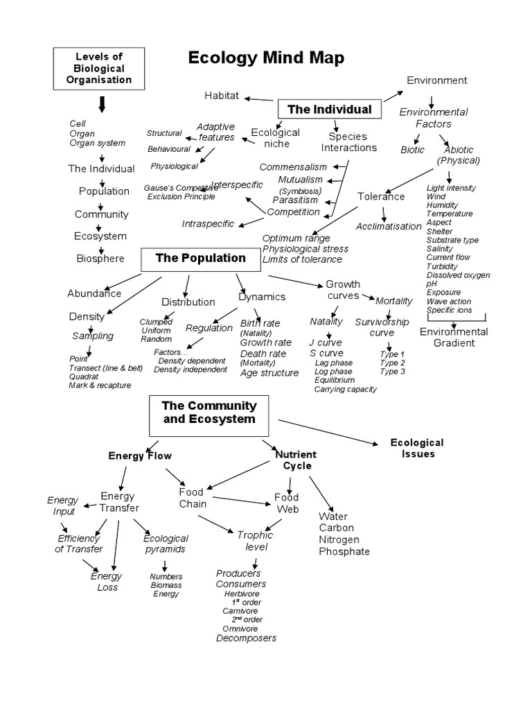 Ecology Mind Map Overview | PDF