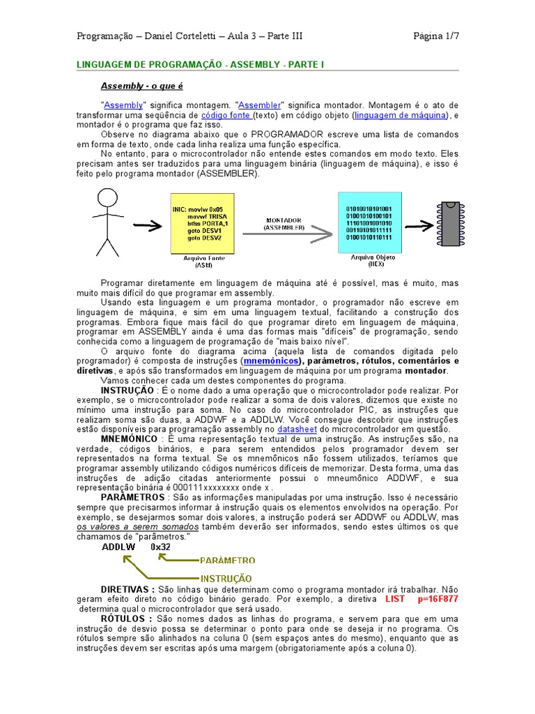 Introdução aos conceitos básicos da linguagem Assembly para ...