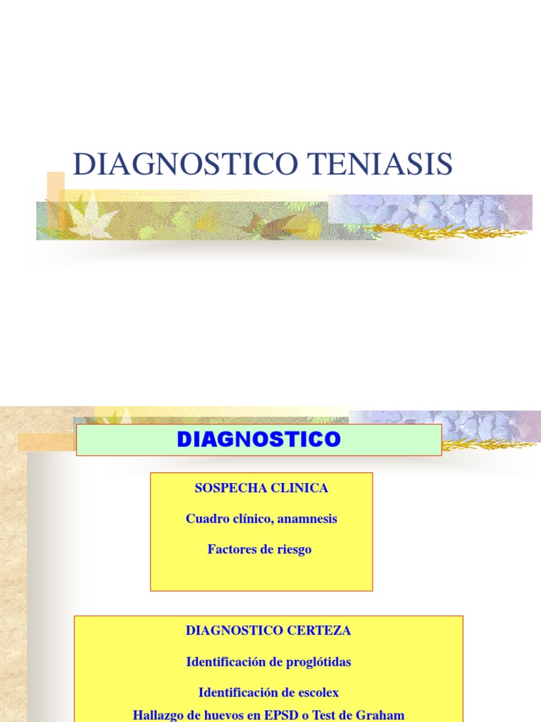 Diagnostico Teniasis | PDF | Salud pública | Epidemiología