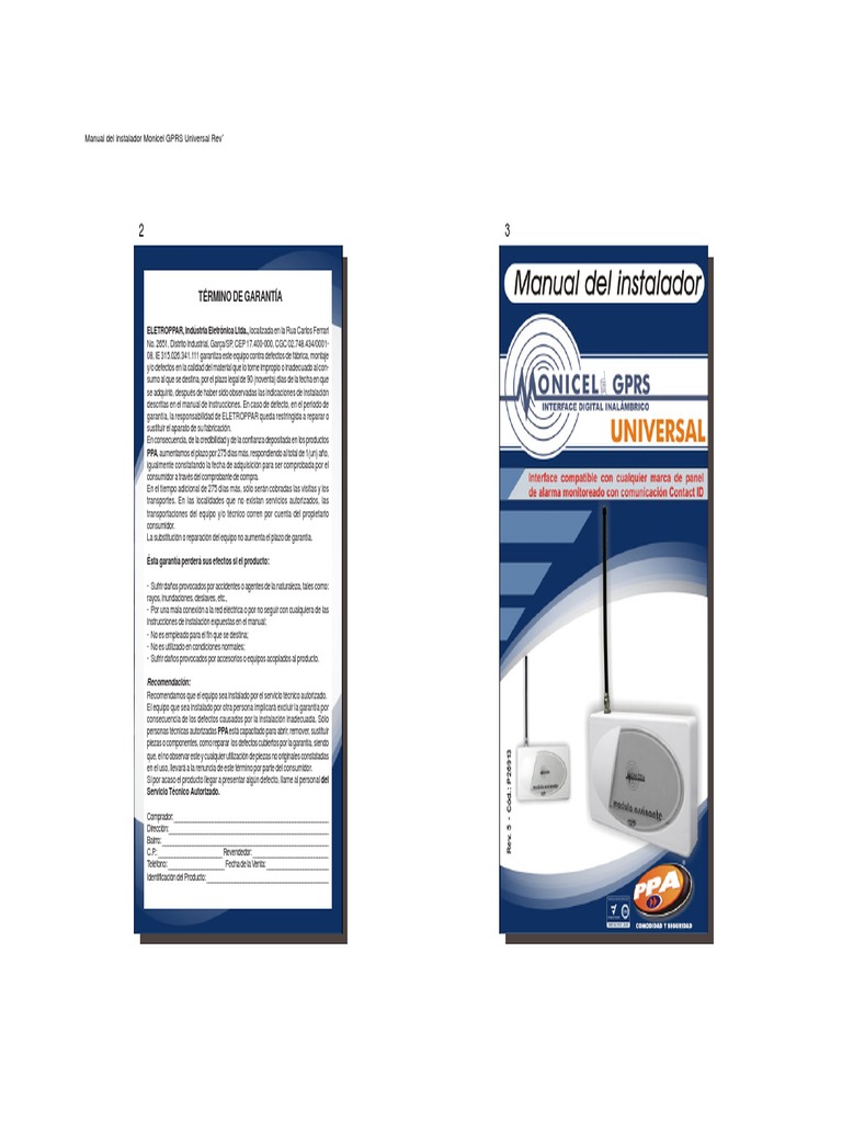 Garantía y Uso del Monicel GPRS | PDF | Telefonía móvil | paquete ...