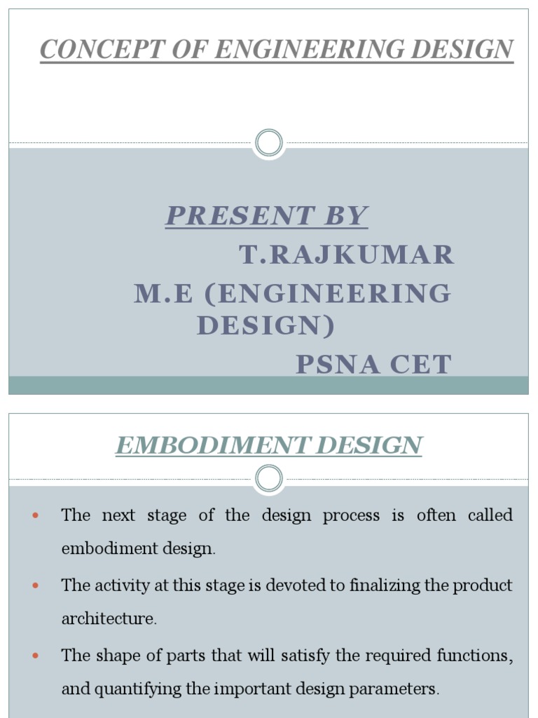 Concept of Engineering Design | Download Free PDF | Reliability ...