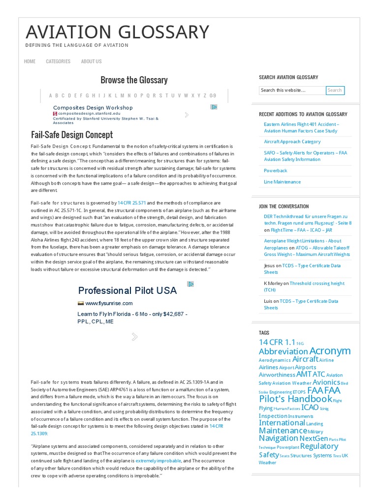 Fail-Safe Design Concept - Aviation Glossary PDF | PDF | Aviation ...