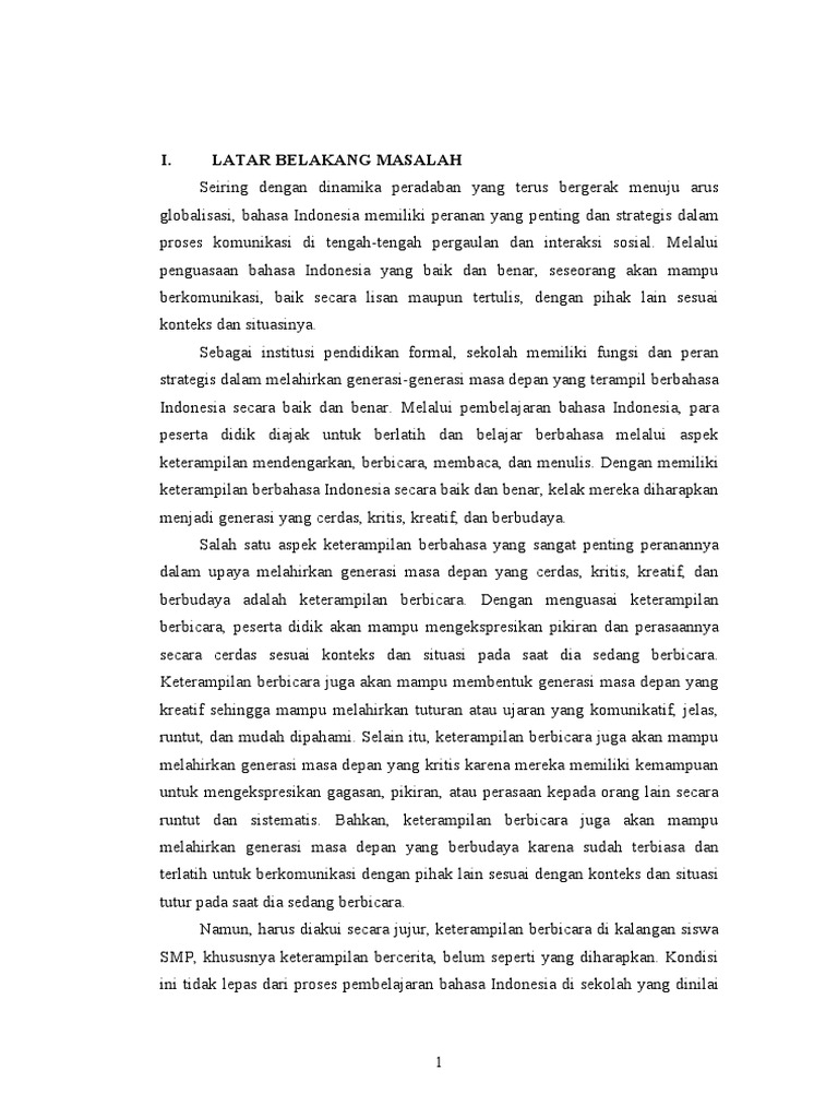 Contoh Proposal Bahasa Indonesia SMP | PDF