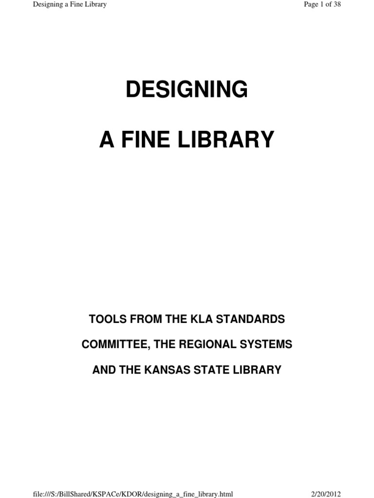Designing A Fine Library PDF | Download Free PDF | Libraries ...