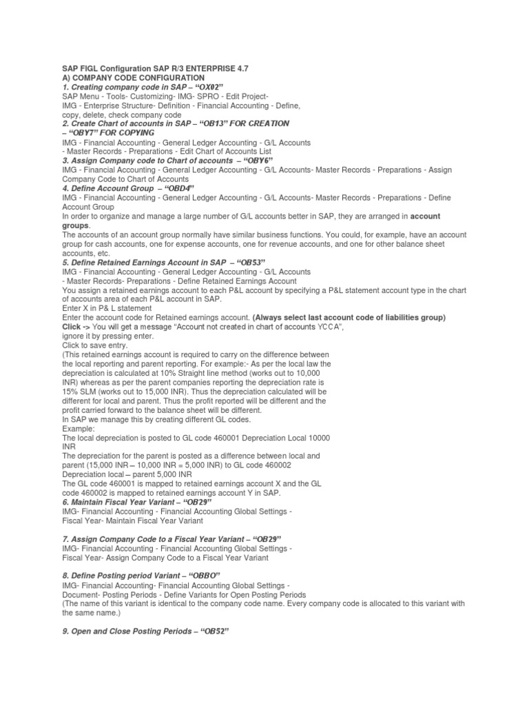 SAP FI GL Configuration | PDF | Debits And Credits | Valuation (Finance)