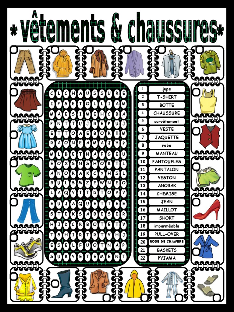 Mots-Croisés Vêtements | PDF