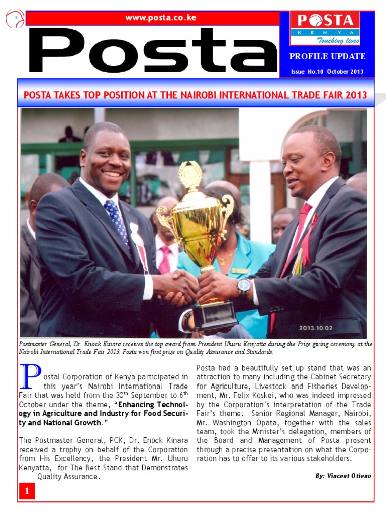 Posta Profile - October 2013 Issue 10.publisher PDF | PDF | Kenya ...