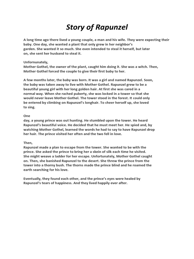 Rapunzel Story | PDF | Poetry