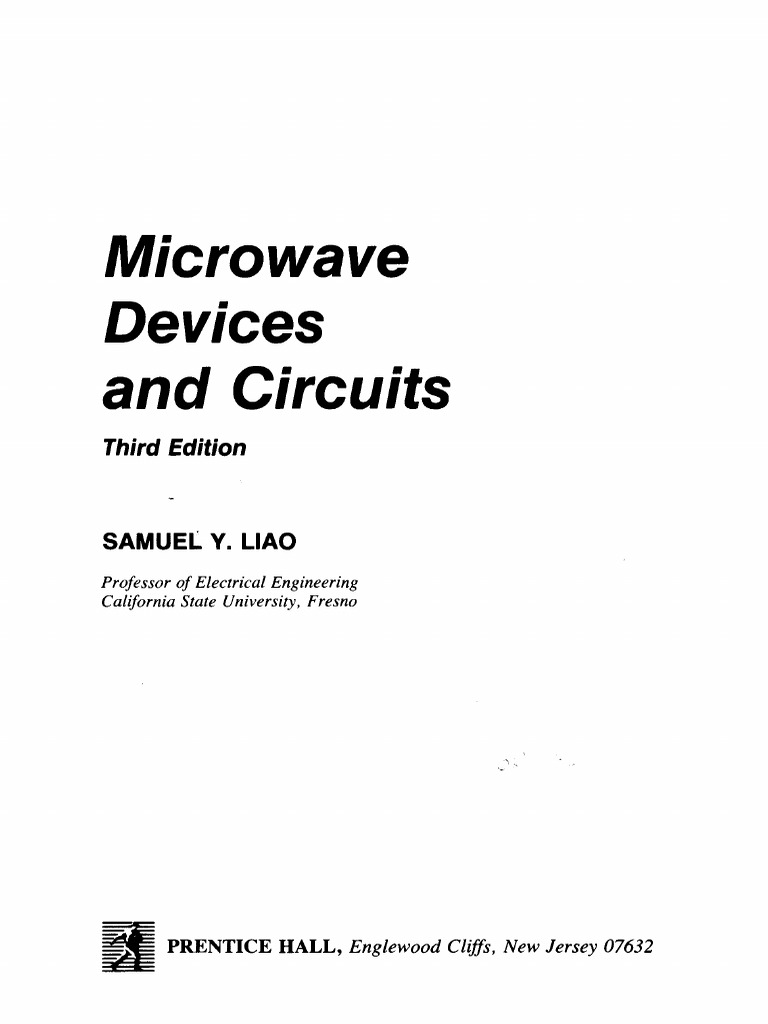 Microwave Devices and Circuits Liao Third Edition | PDF | Waveguide | Microwave