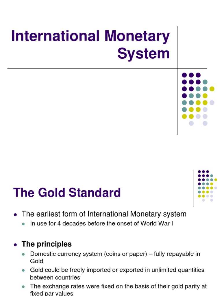 International Monetary System .ppt | Special Drawing Rights | World ...