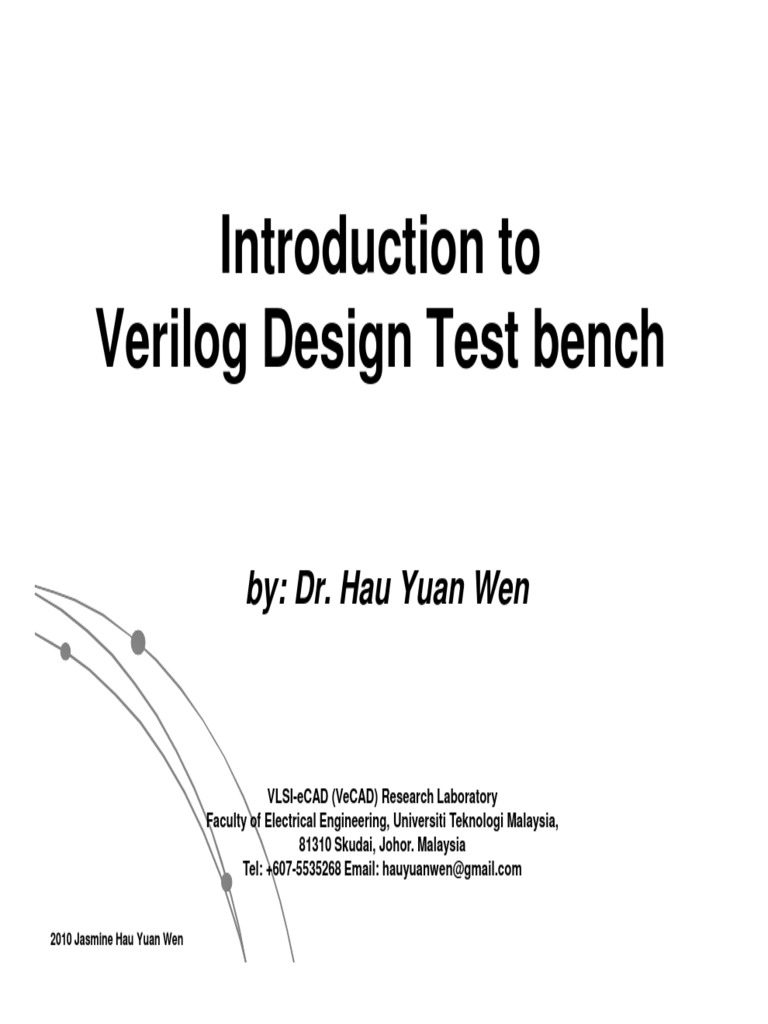 Introduction to Verilog Design Testbenches: A Comprehensive Guide to ...