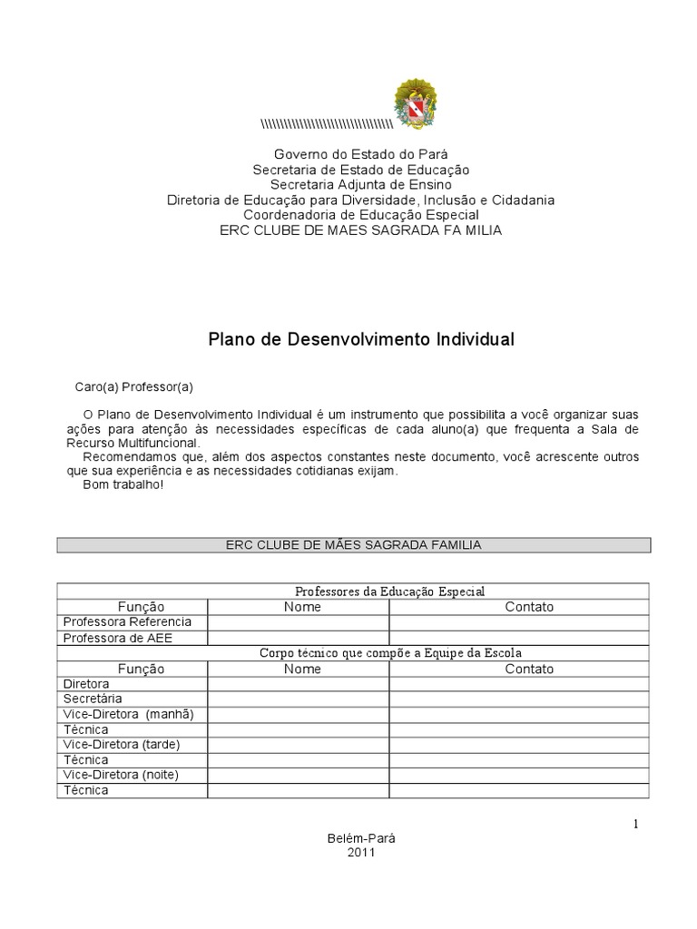 Proposta de Pdi | PDF | Percepção | Educação especial