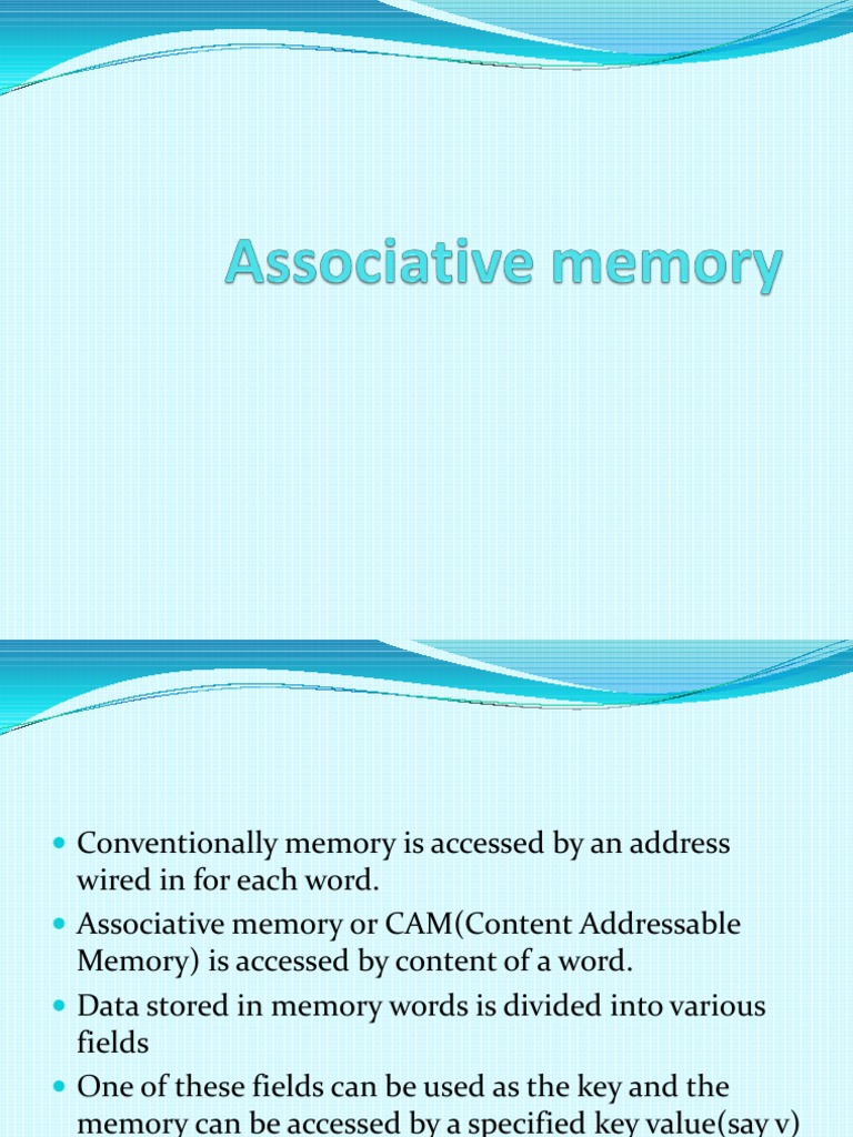 Associative Memory | PDF | Cpu Cache | Computer Engineering