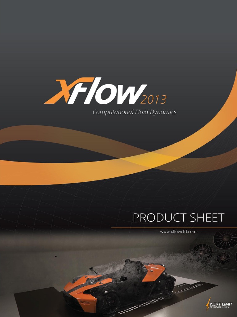 XFlow 2013 Software Product Sheet PDF | PDF | Computational Fluid Dynamics | Fluid Dynamics