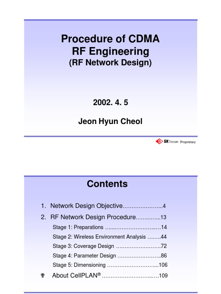 RF Network Design | PDF | Cellular Network | Code Division Multiple Access