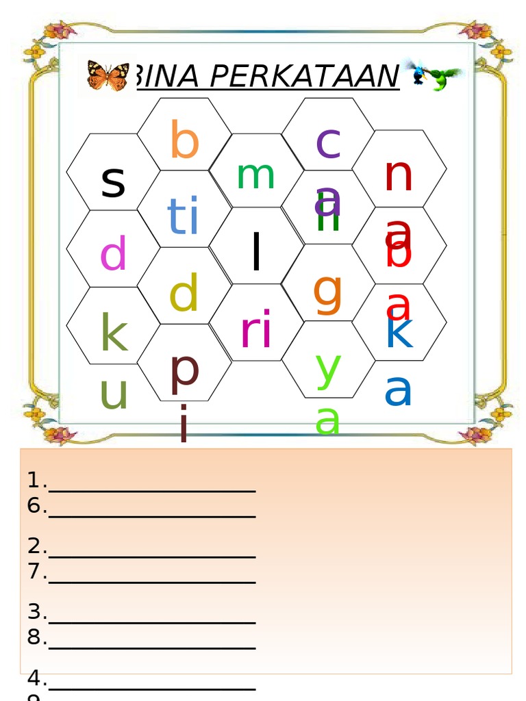 BINA PERKATAAN Suku Kata Mudah | PDF