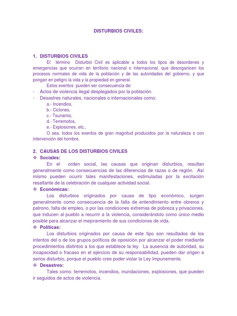 Disturbios Civiles | PDF | Policía | Constitución