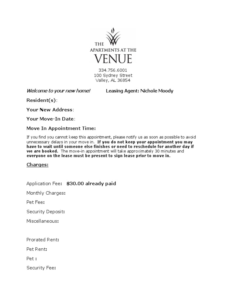 Venue Welcome Letter | PDF