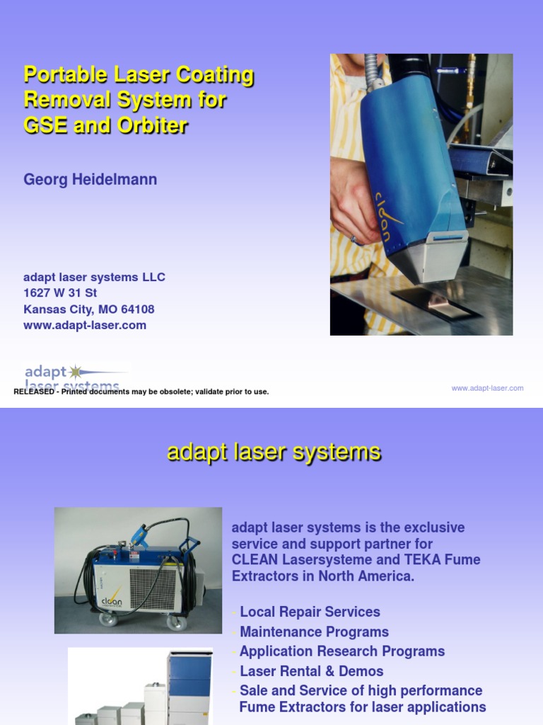 Portable Paint Stripping Lasers | Laser | Ablation