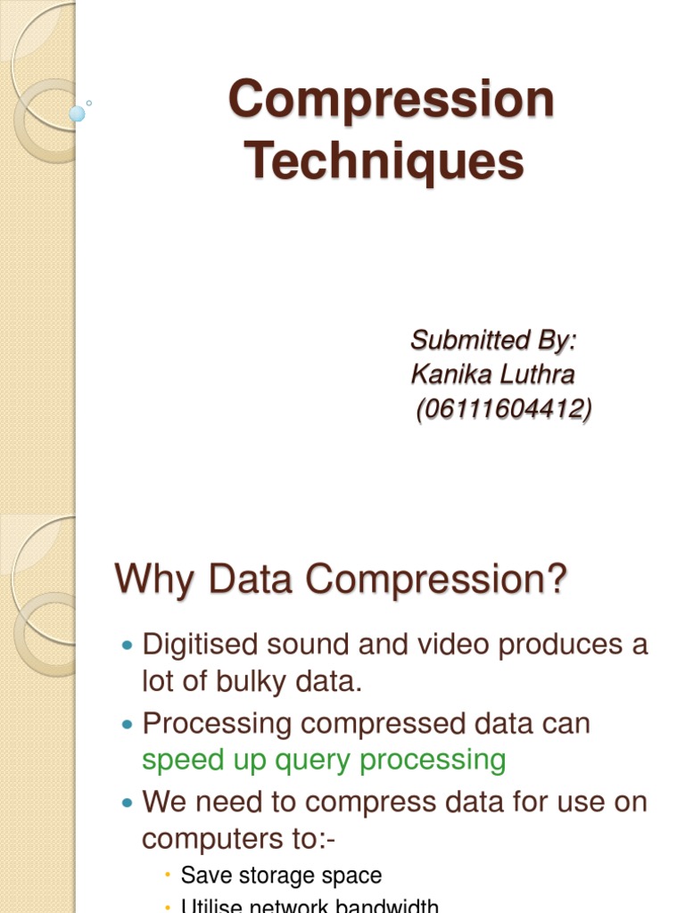 Compression Techniques | PDF | Data Compression | Theoretical Computer Science