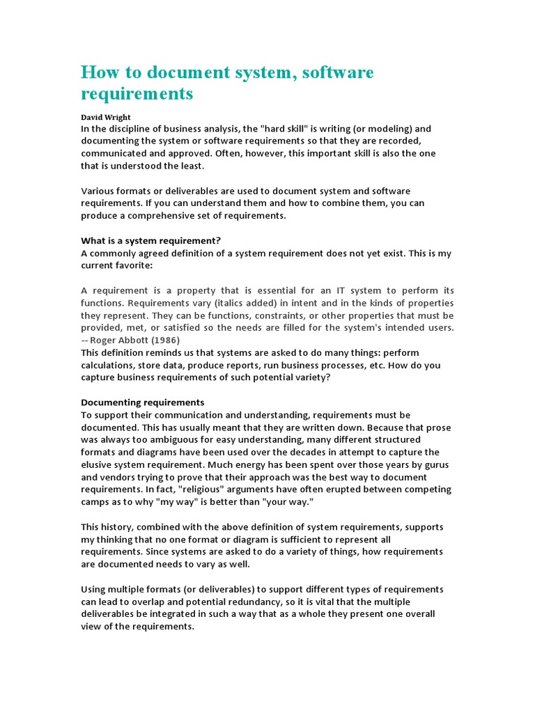 How To Document System | PDF | Use Case | Data Model