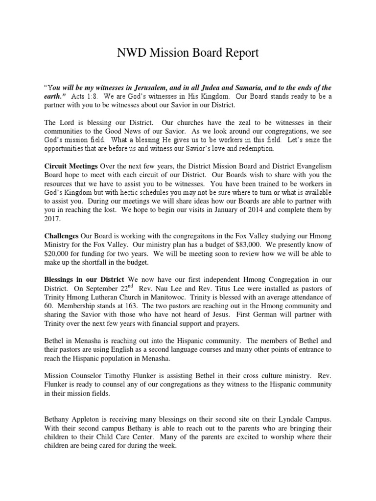 Mission Board | PDF | Christian Mission | Jesus