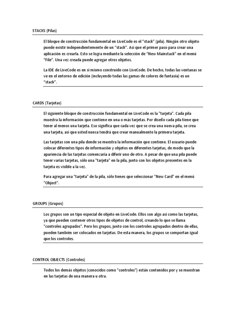 LiveCODE Objetos | PDF | Point and Click | Imagen